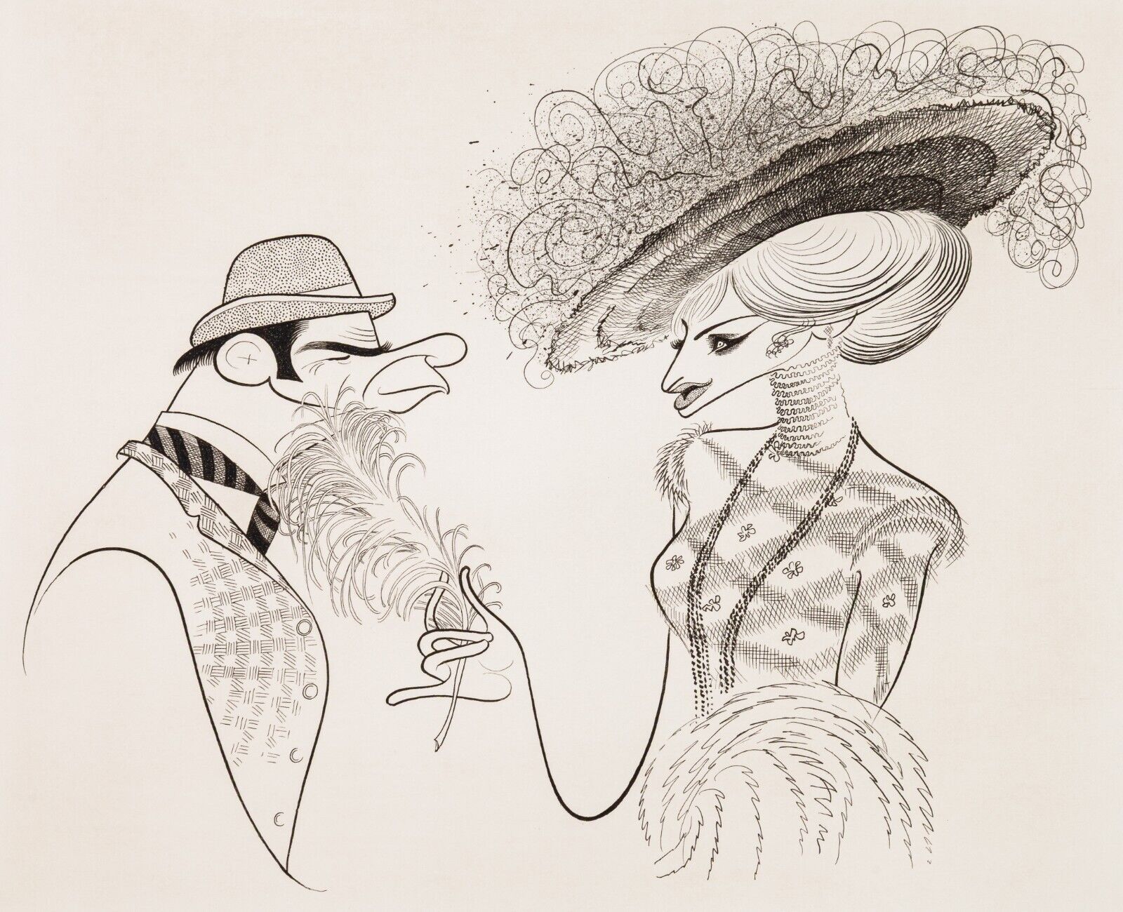 Al Hirschfeld Hello Dolly Signed Modern Cartoon Illustration Lithograp