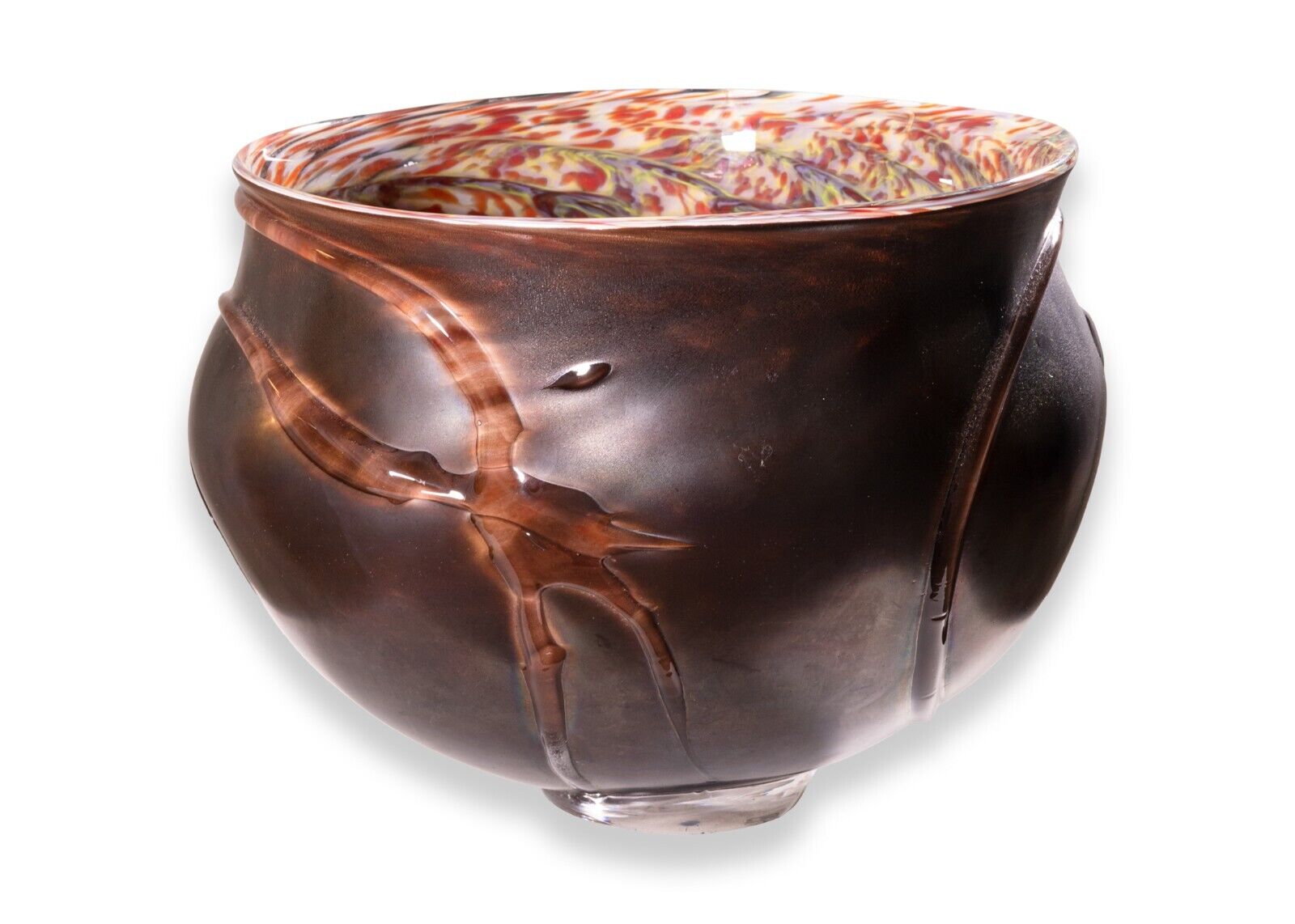 Contemporary Modern David Helm Hand Blown Glass Bowl